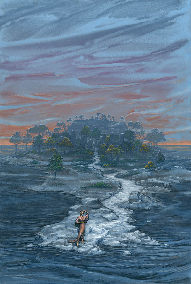 Island in Mist (original paintng) » The River's Edge