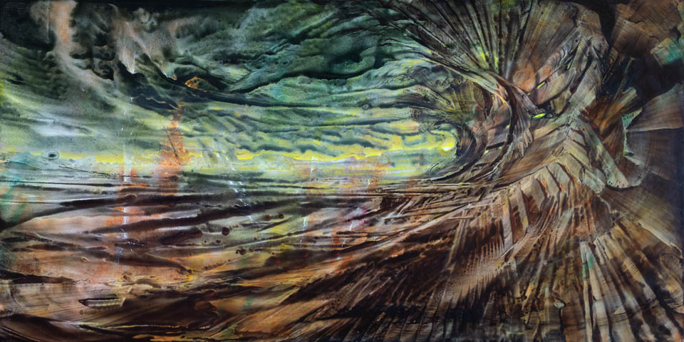 The Rollercoaster on Jupiter (original painting) » The River's Edge