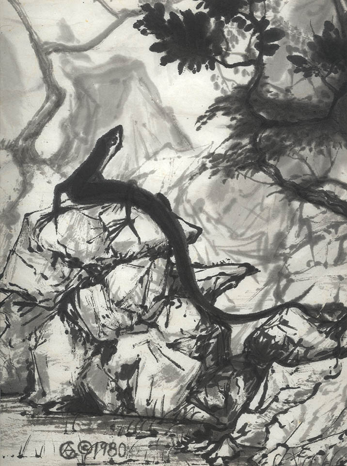 Skink (original painting) » The River's Edge