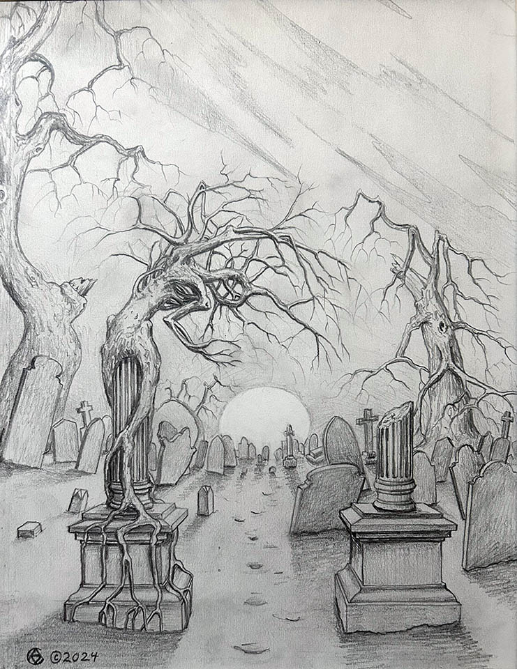 Sketch for "A Chill Greeting" (original drawing) » The River's Edge
