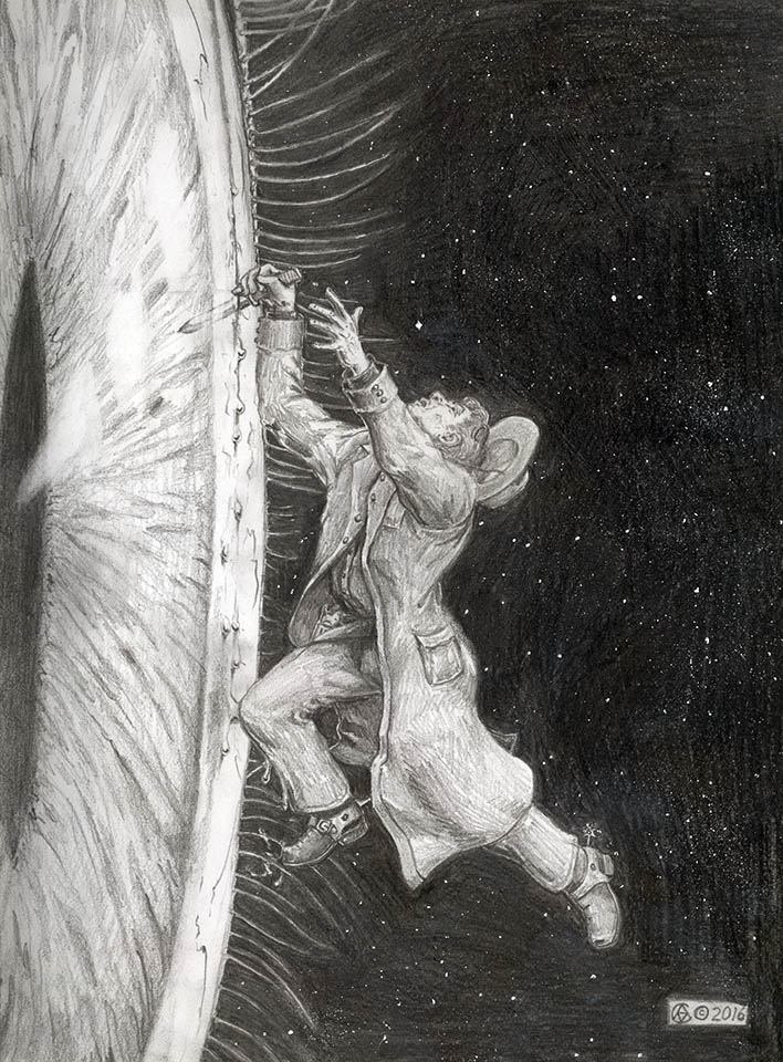 Sketch for "Cutting the Eye" (original drawing) » The River's Edge